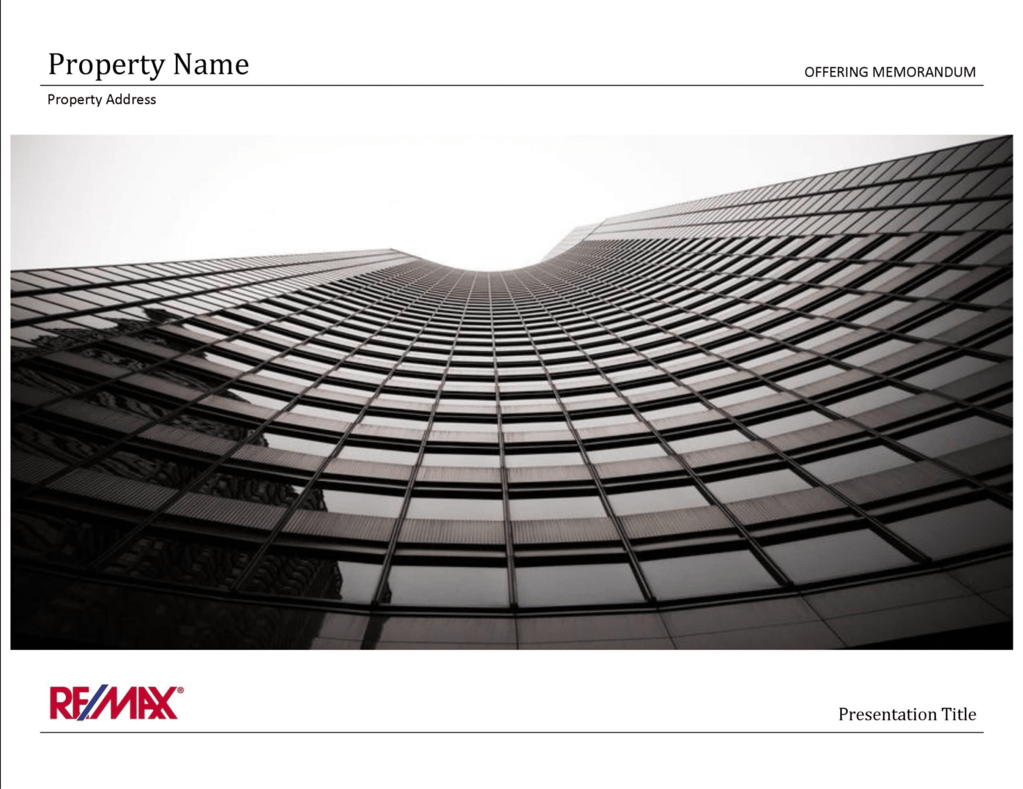 Commercial Real Estate Offering Memorandum Template PropertyMetrics